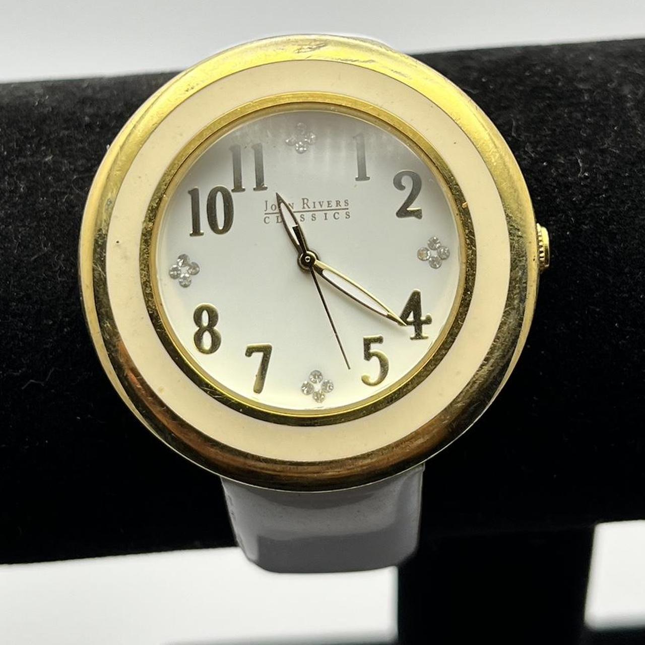 Joan Rivers Classics Collection Women's Blue and Gold Watch | Depop