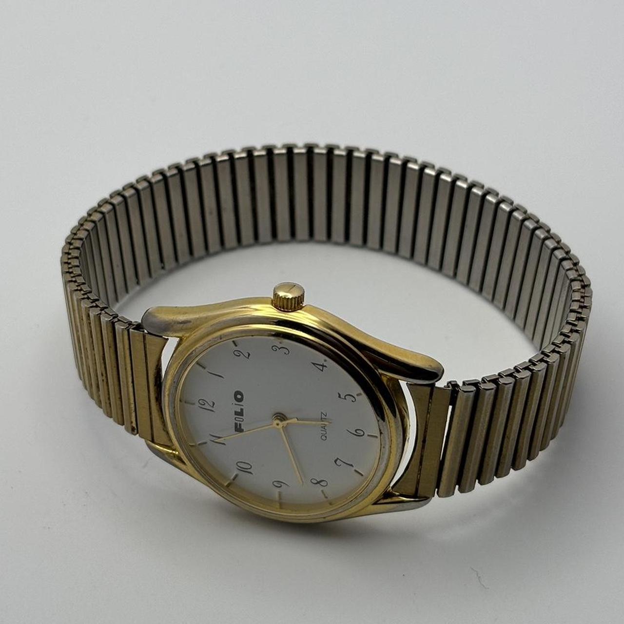 Gold men’s Folio watch. Fully functional with brand... - Depop