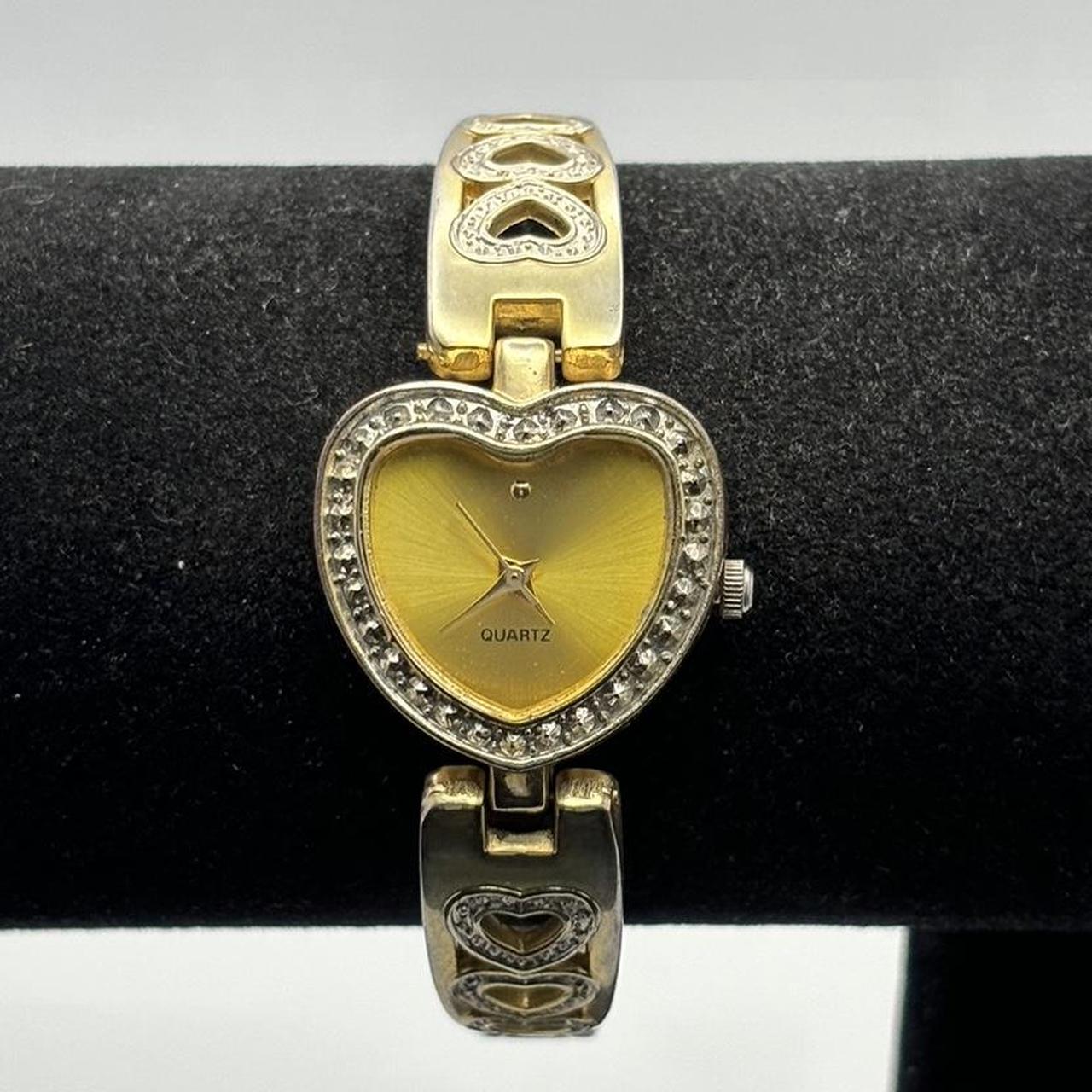 Gold heart watch. Fully functional with brand new... - Depop