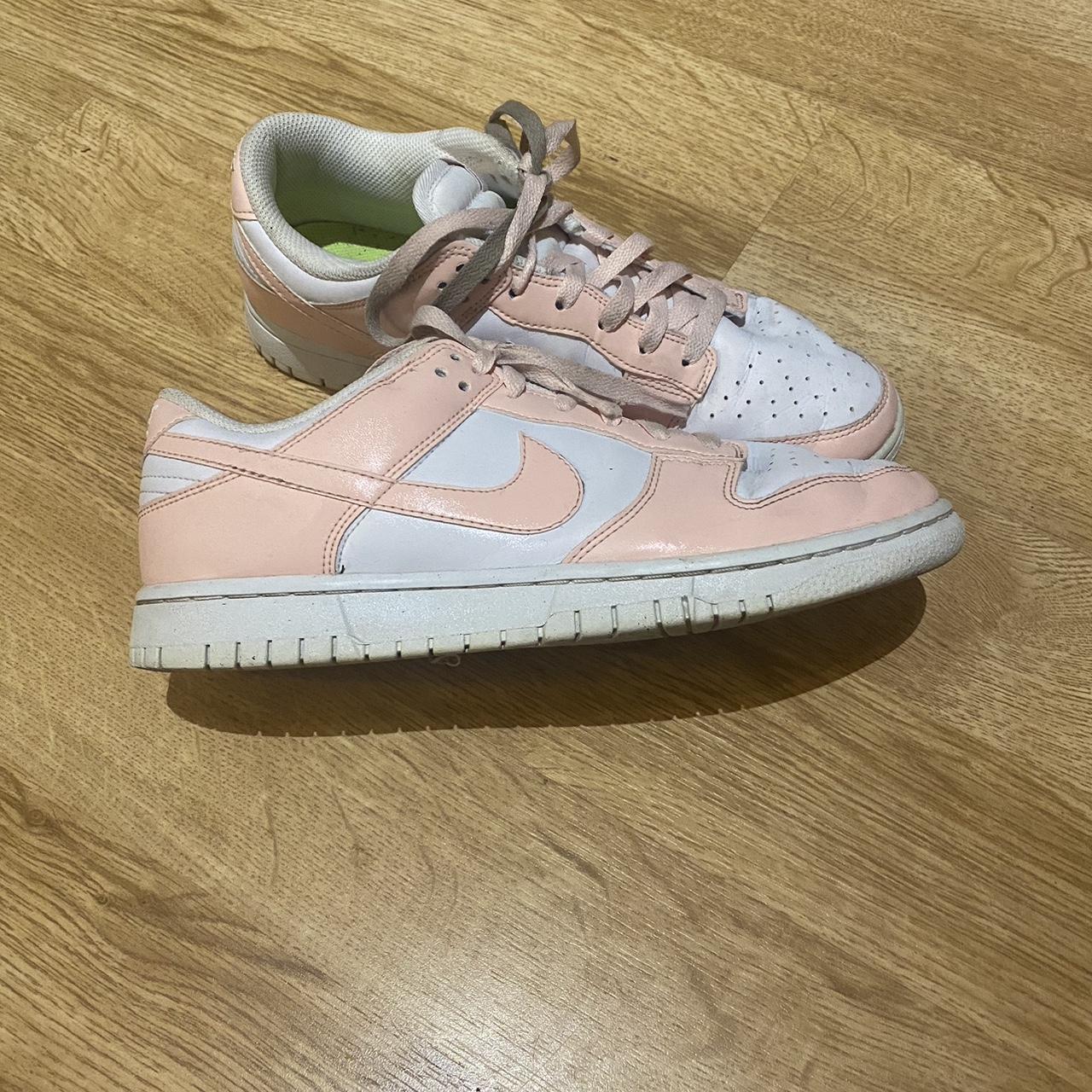 Pink next nature Nike dunks Perfect condition apart... - Depop