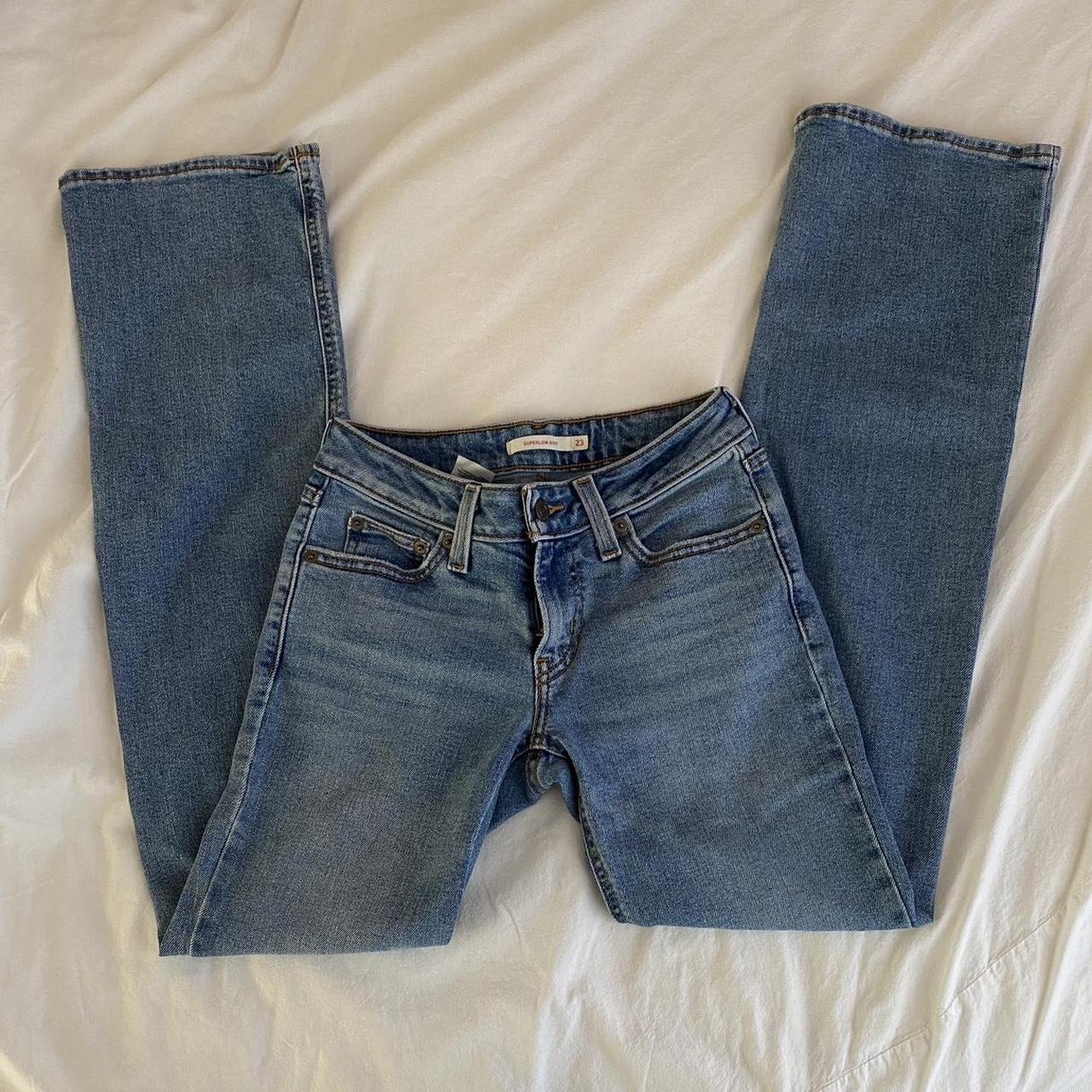 light wash levis low rise bootcut jeans super cute... | Depop