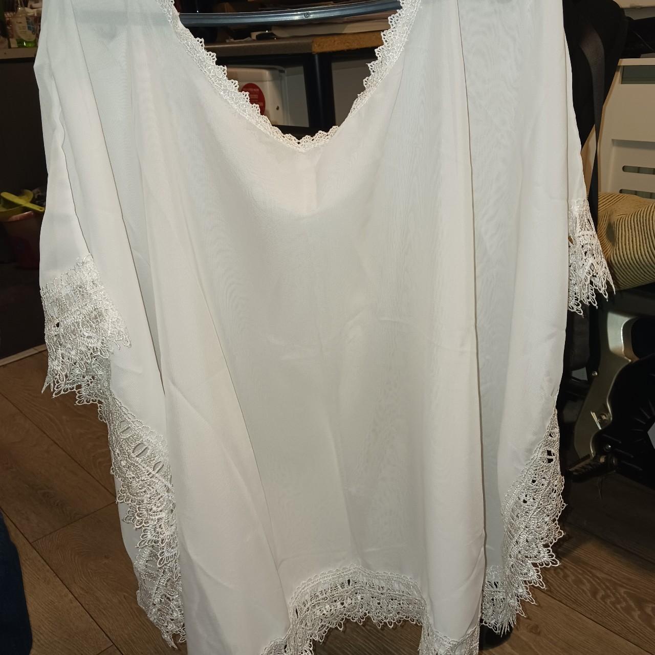 Womens White Cover Ups Depop