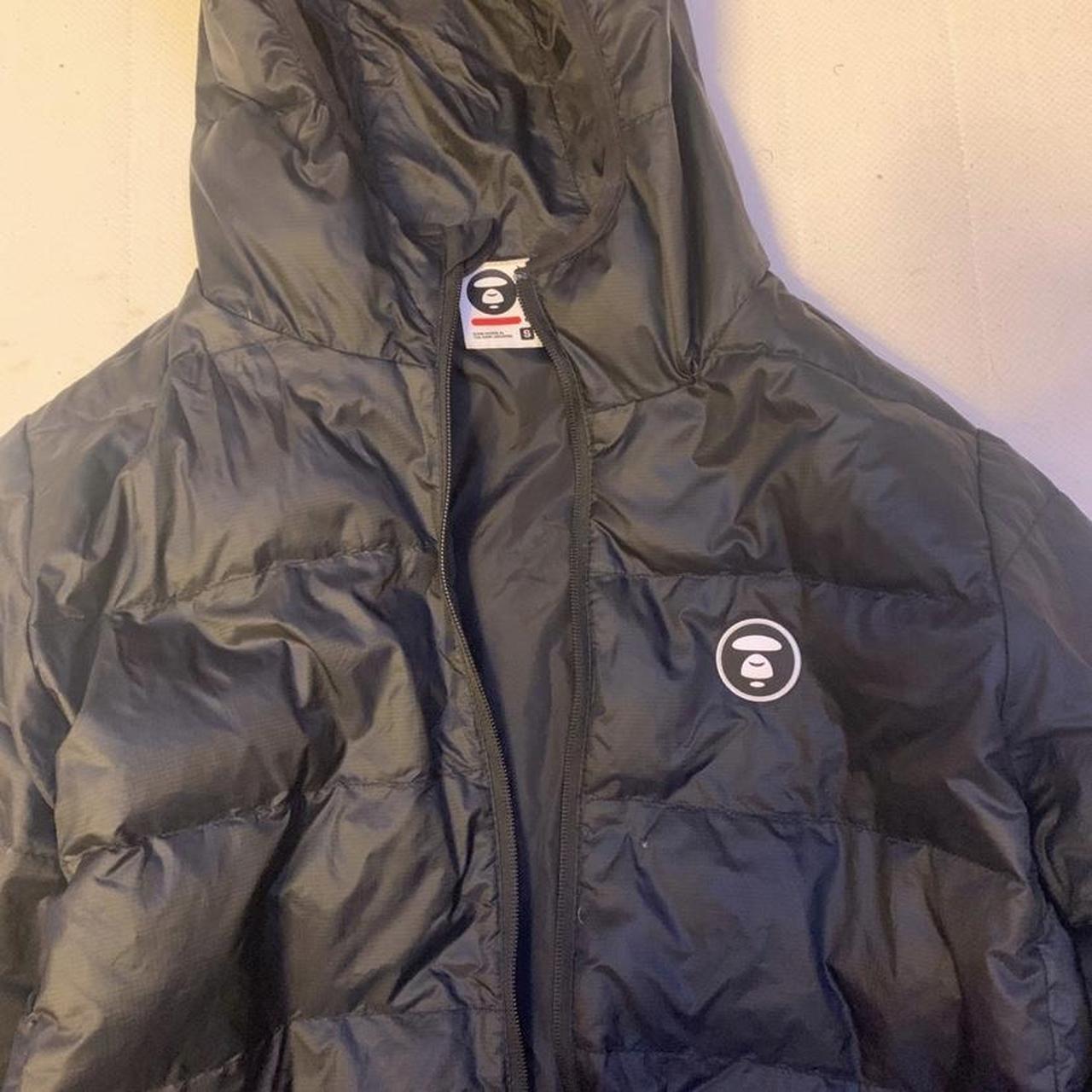 black AAPE (a bathing ape) coat jacket small like... - Depop