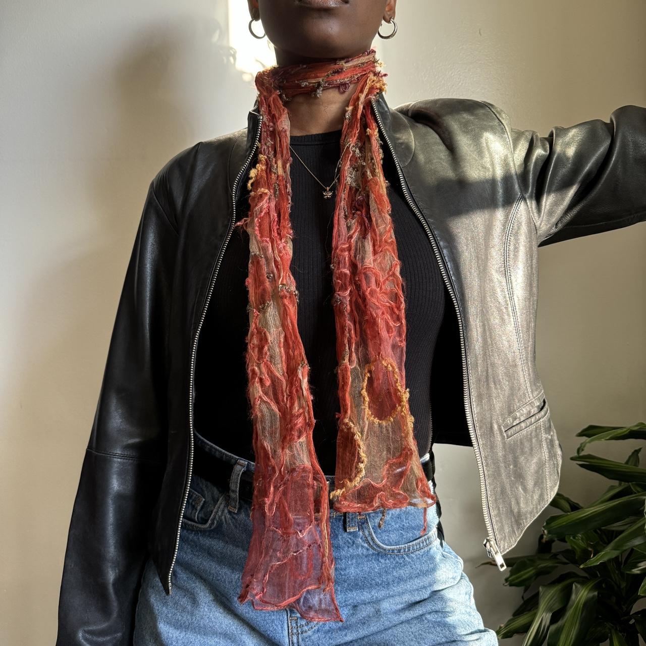 Fringe Neck Warmer natural silk scarf 💛Please... - Depop