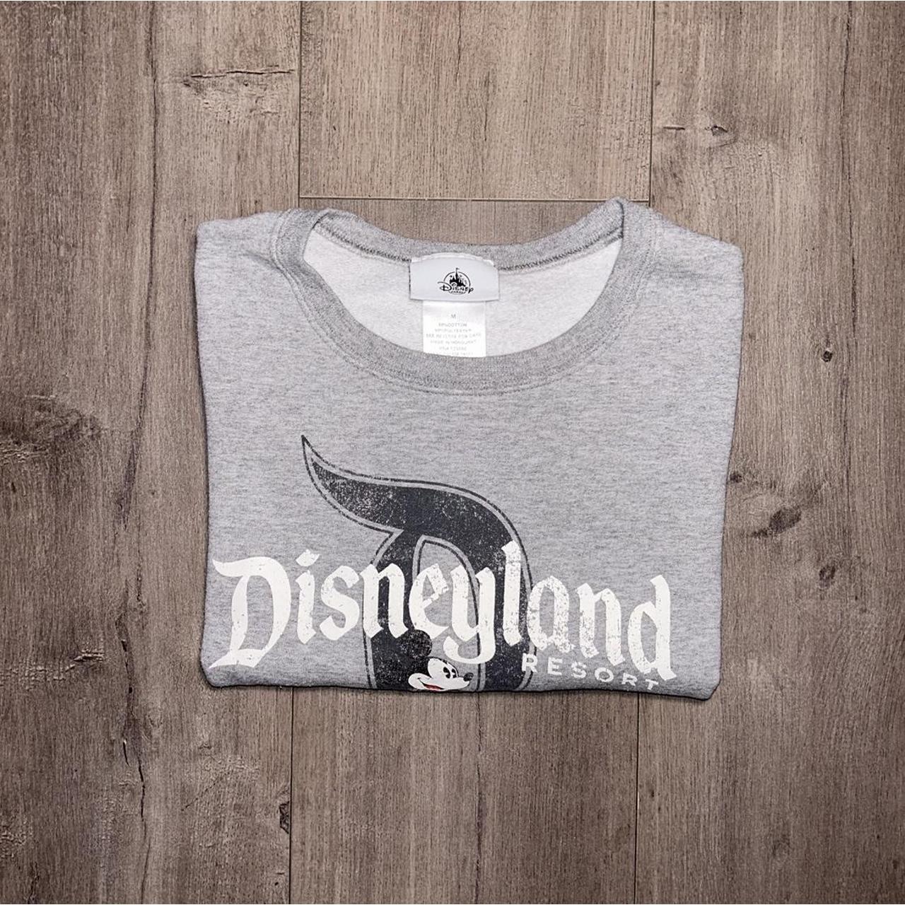 Disney grey crewneck with graphic worn has a stain... - Depop
