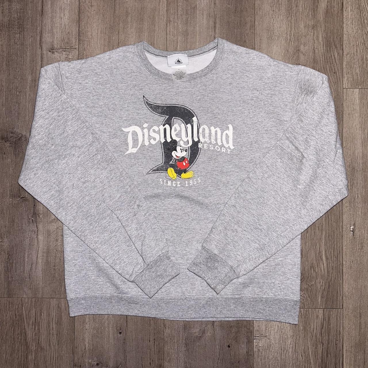 Disney grey crewneck with graphic worn has a stain... - Depop