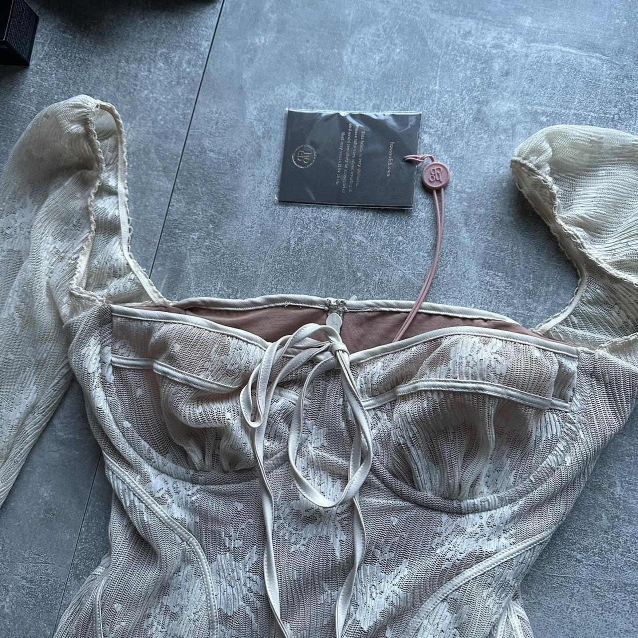 House Of Cb ‘analissa Vintage Cream Lace Corset Depop