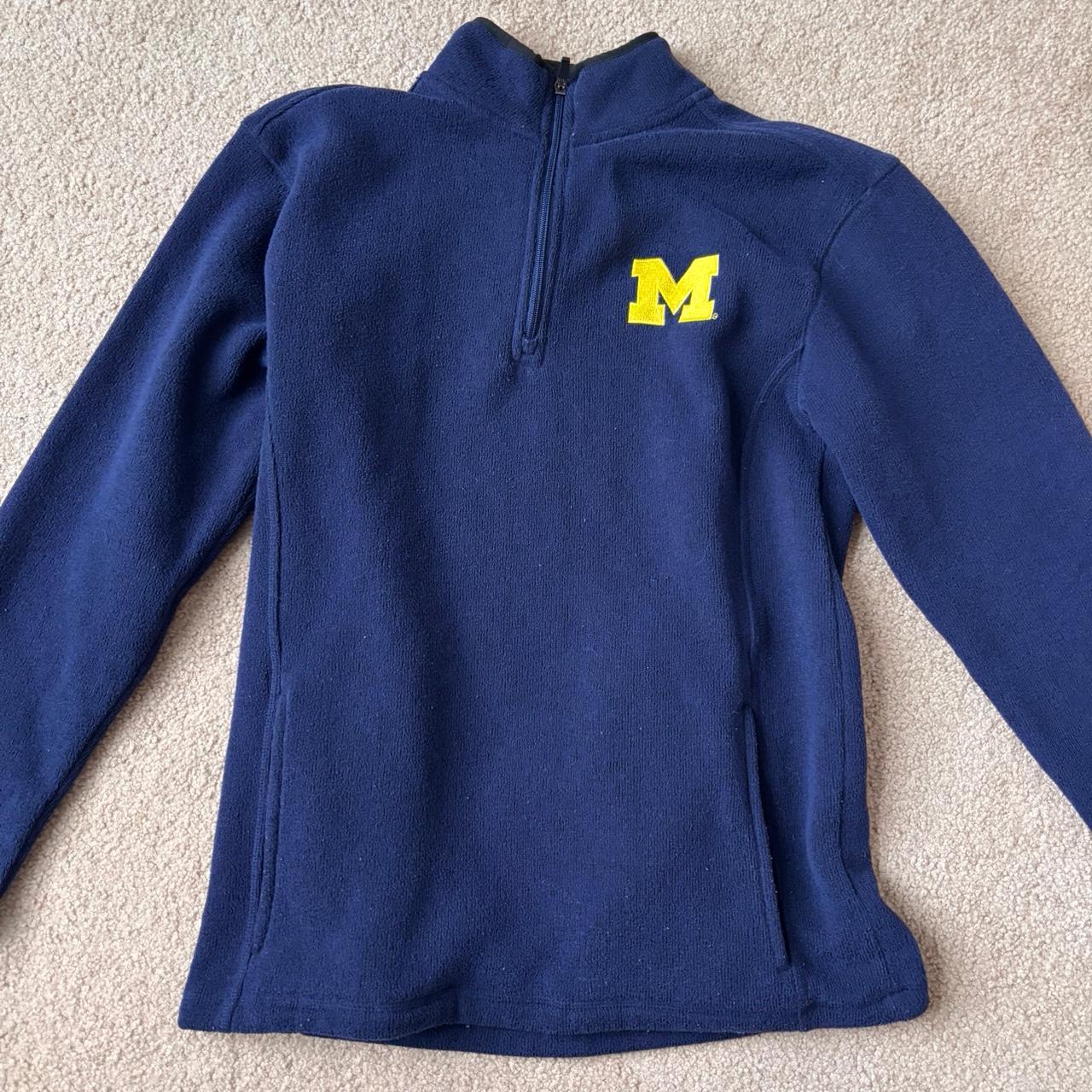 University of Michigan fleece quarter zip | Depop