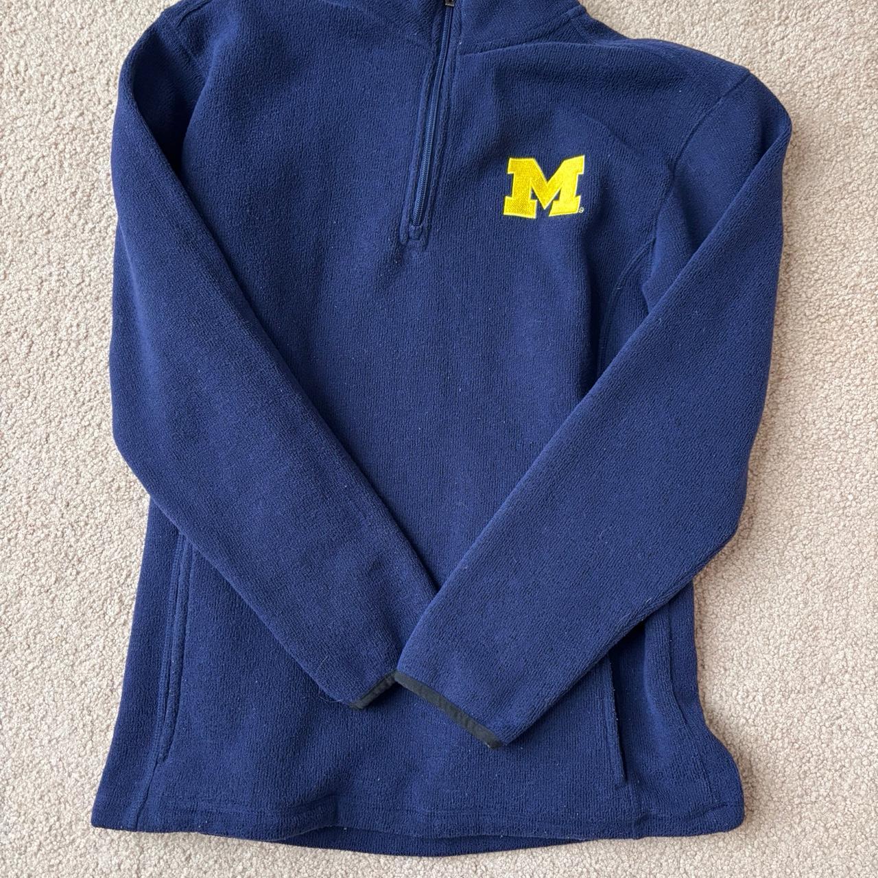 University of Michigan fleece quarter zip | Depop