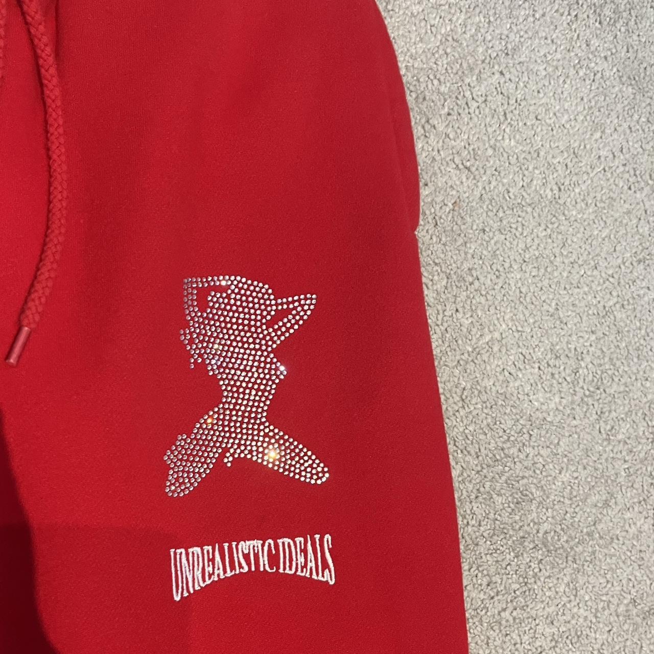 named collective red joggers with diamanté perfect... - Depop