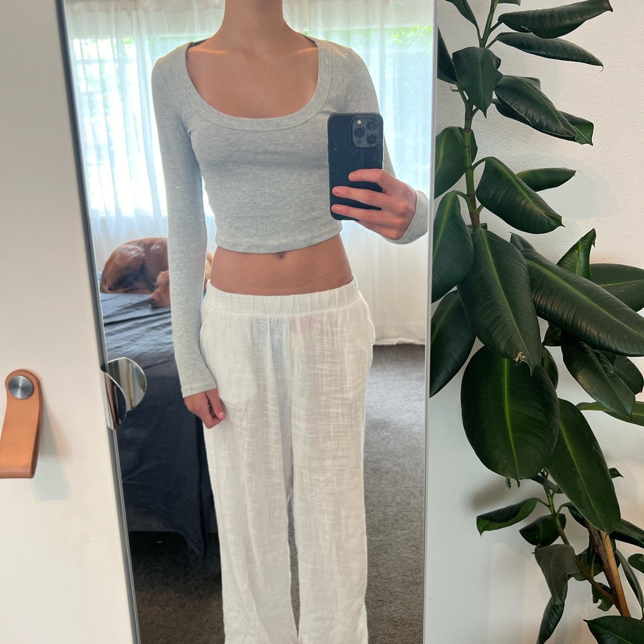 Glassons grey scoop neck long sleeve top - worn a... - Depop