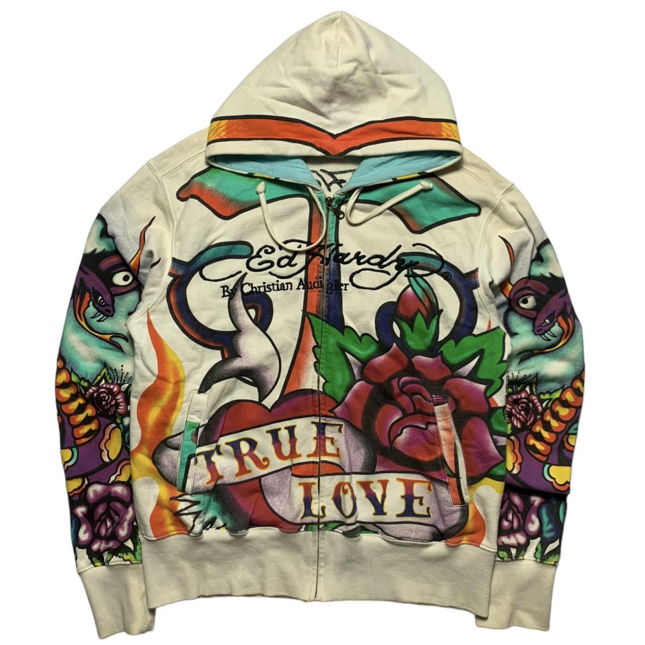 Ed Hardy Men's multi Hoodie | Depop