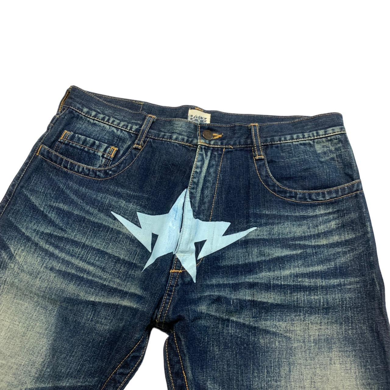 Bape Jeans Bapesta / Twinsta design , rare japanese... - Depop