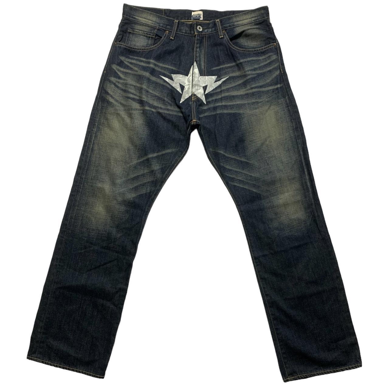 Bape Jeans Rare bapesta / twinsta design , sick... - Depop