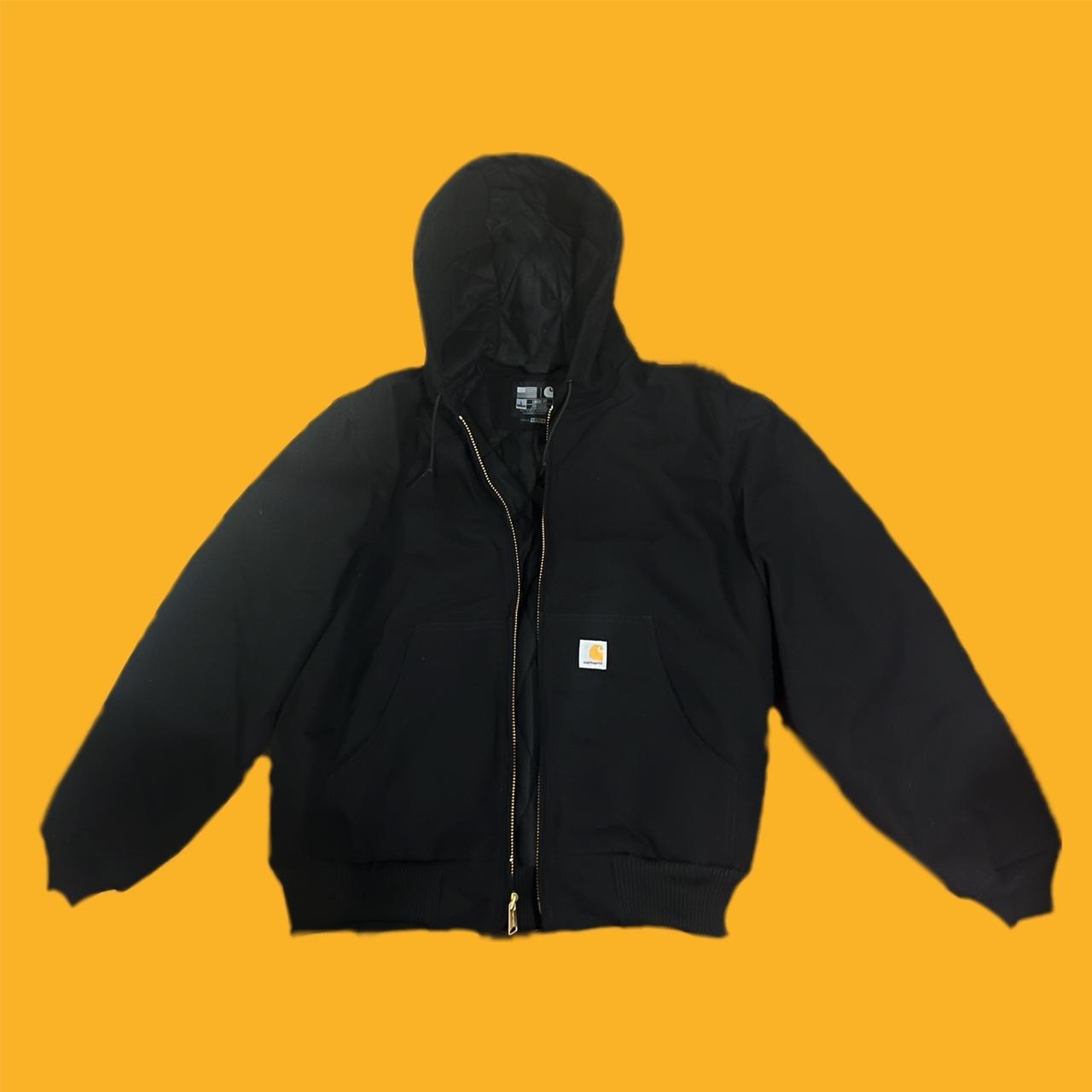 Black Carhartt Jacket Size: Large, Loose fit High... - Depop