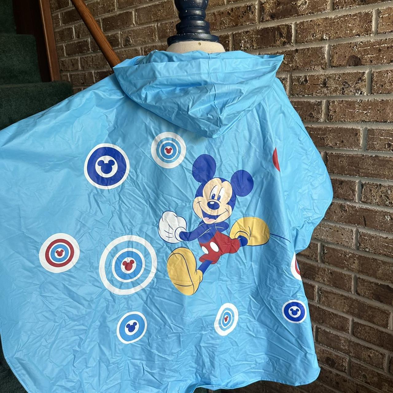 VTG Disney Mickey Mouse Light Blue Vinyl Raincoat... - Depop