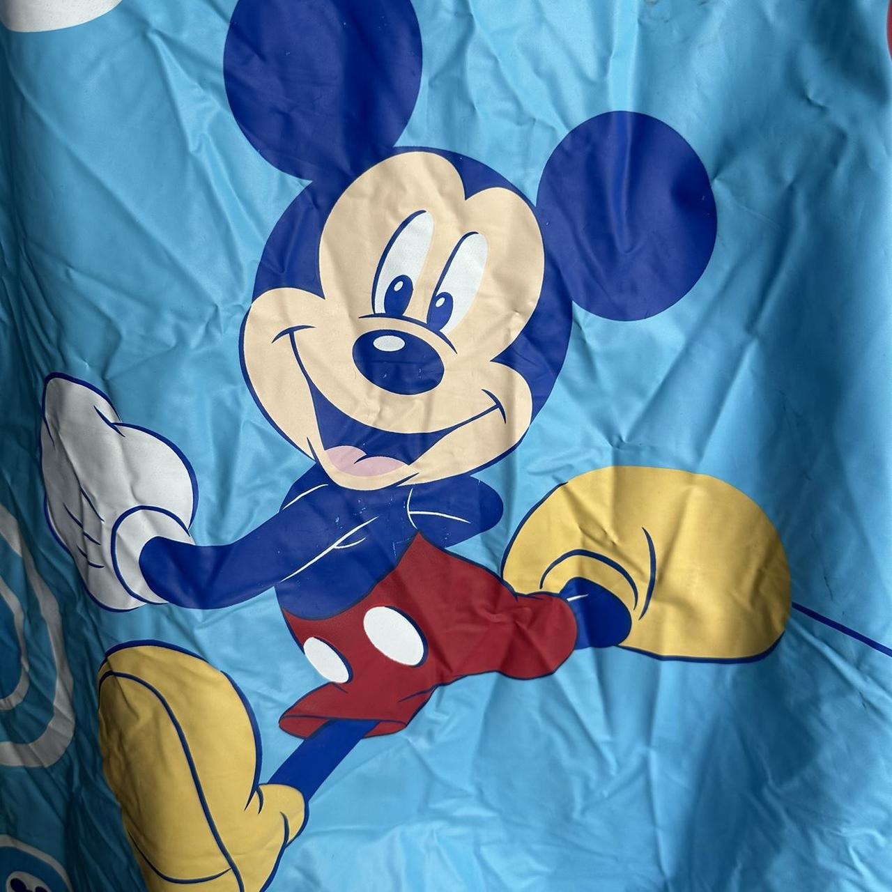 VTG Disney Mickey Mouse Light Blue Vinyl Raincoat... - Depop