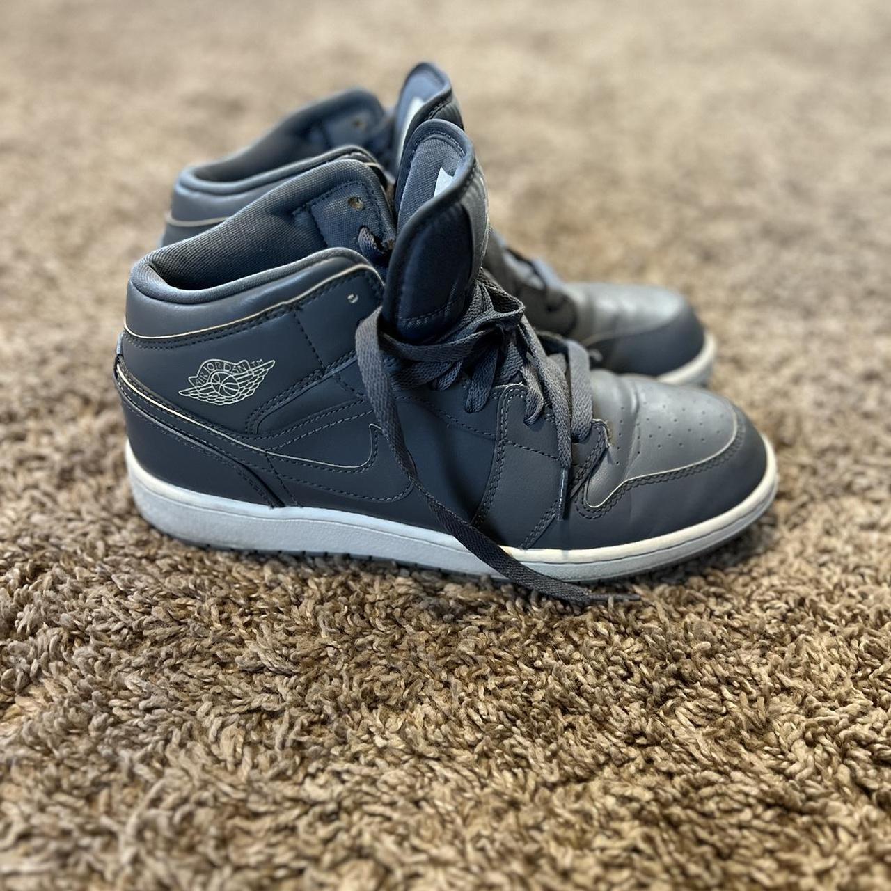 Gray Nike Air Jordan Mids Size 7 men's/8.5... - Depop