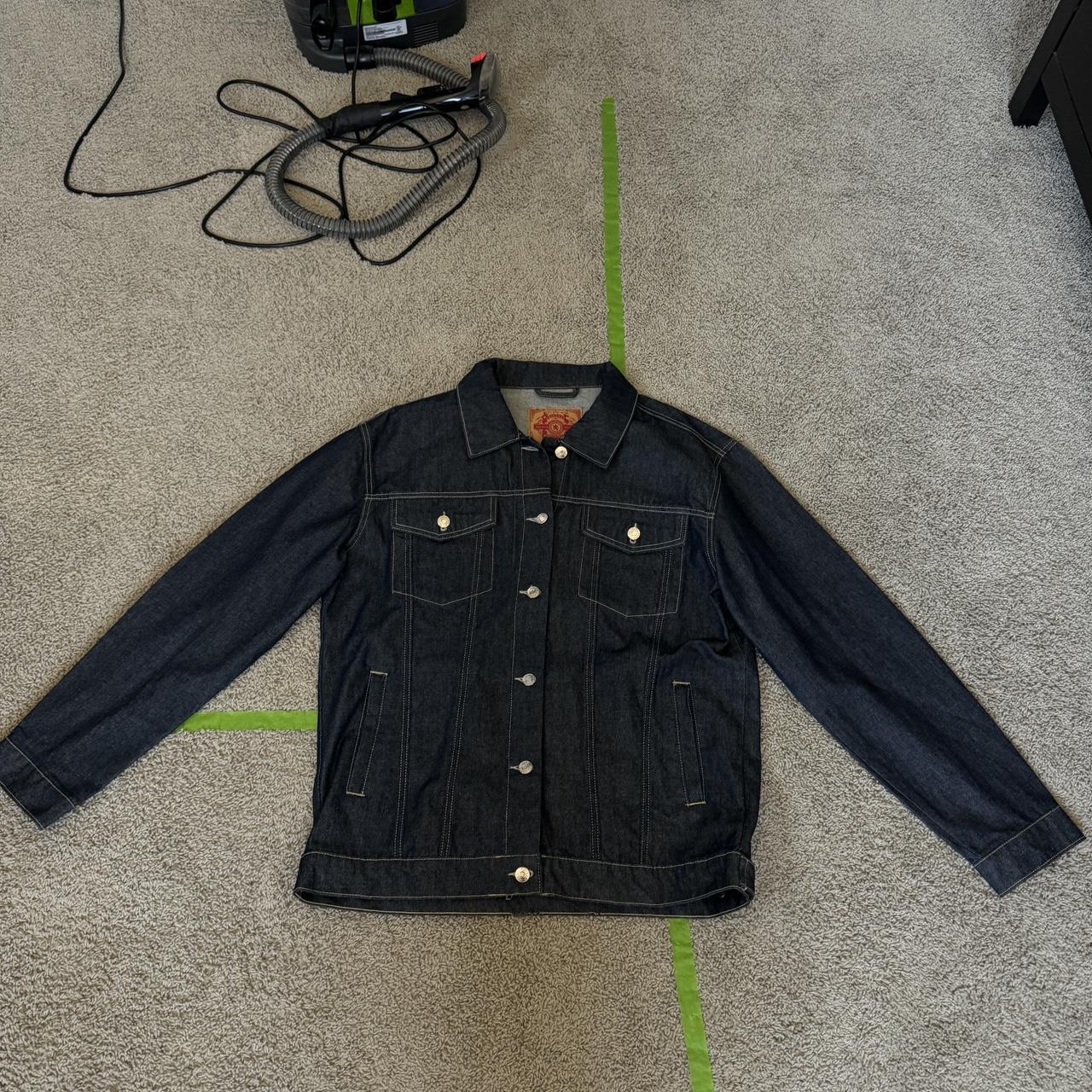 Selvedge Jean jacket, size large. Pj mark - Depop