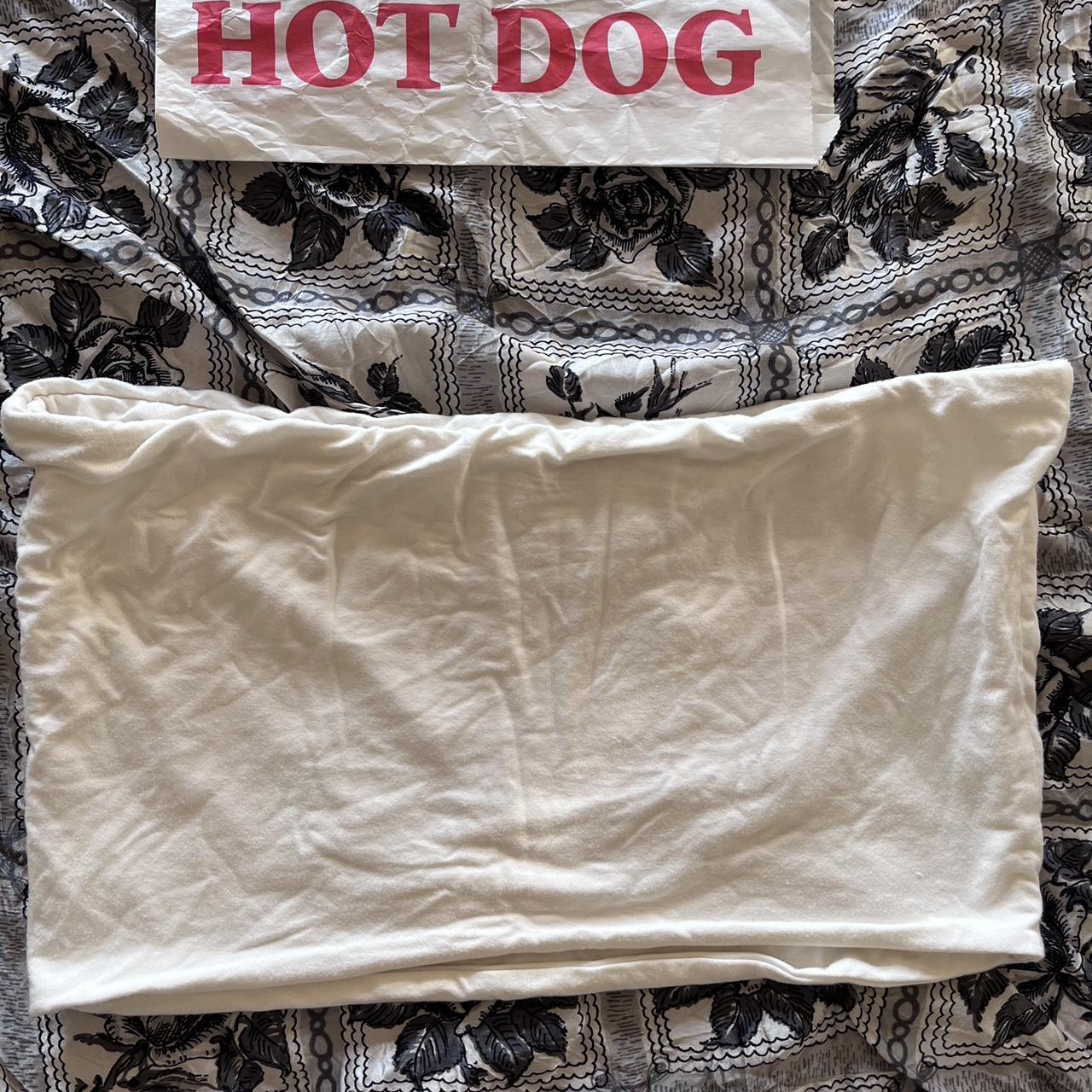 Ivory Old Hara tube top! lightly worn, slight... - Depop