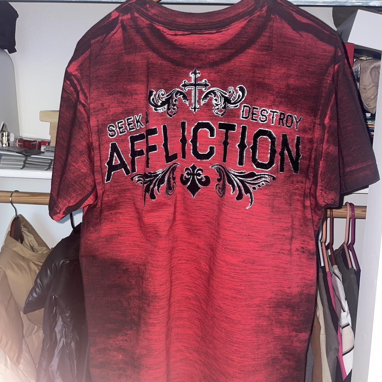 Affliction Seek and Destroy Tee 🩸 Measurements:... - Depop
