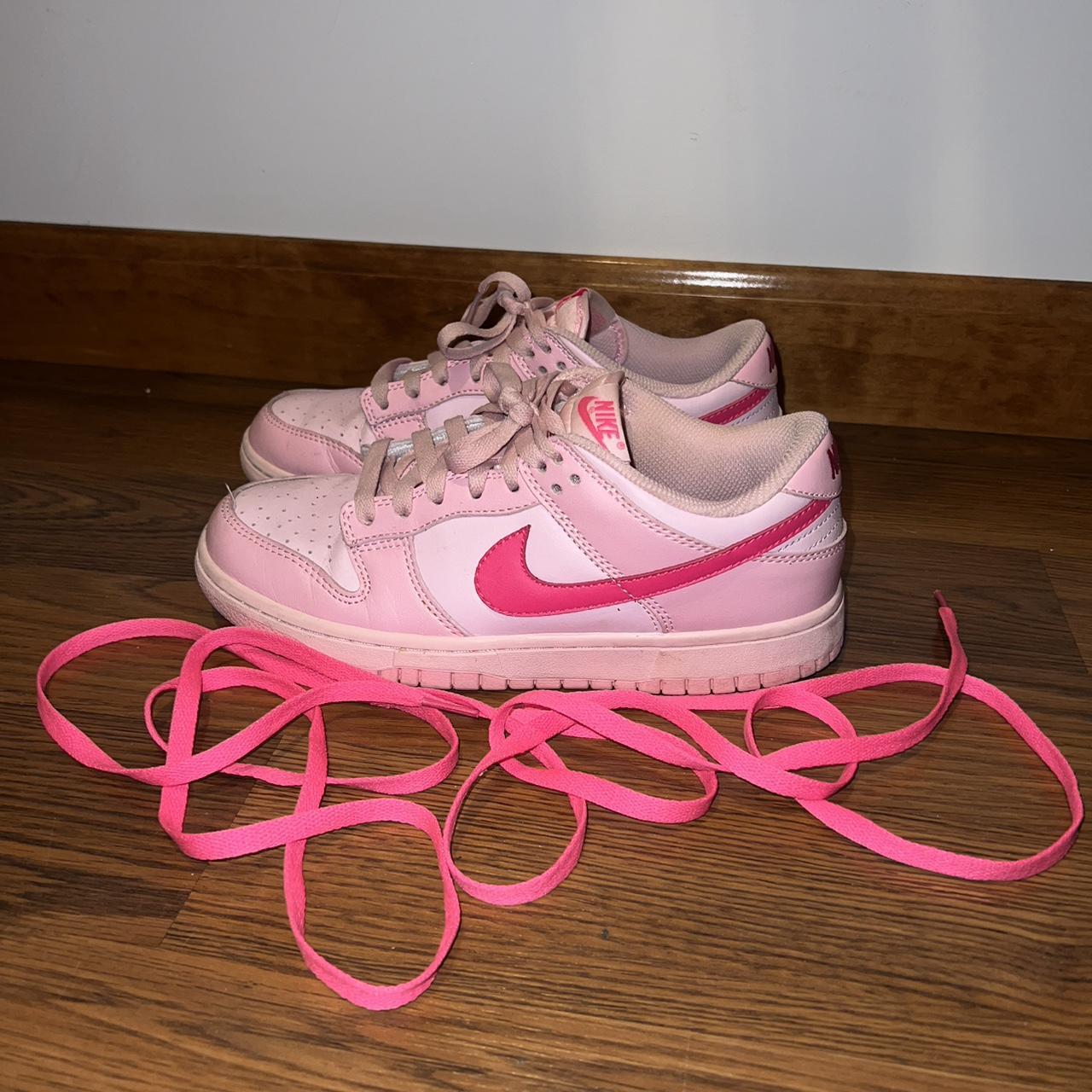 Triple Pink Nike dunks OBO In great condition but... - Depop