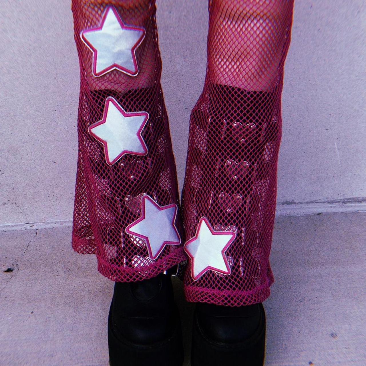 pink chaps with stars on the bottom super super cute... - Depop