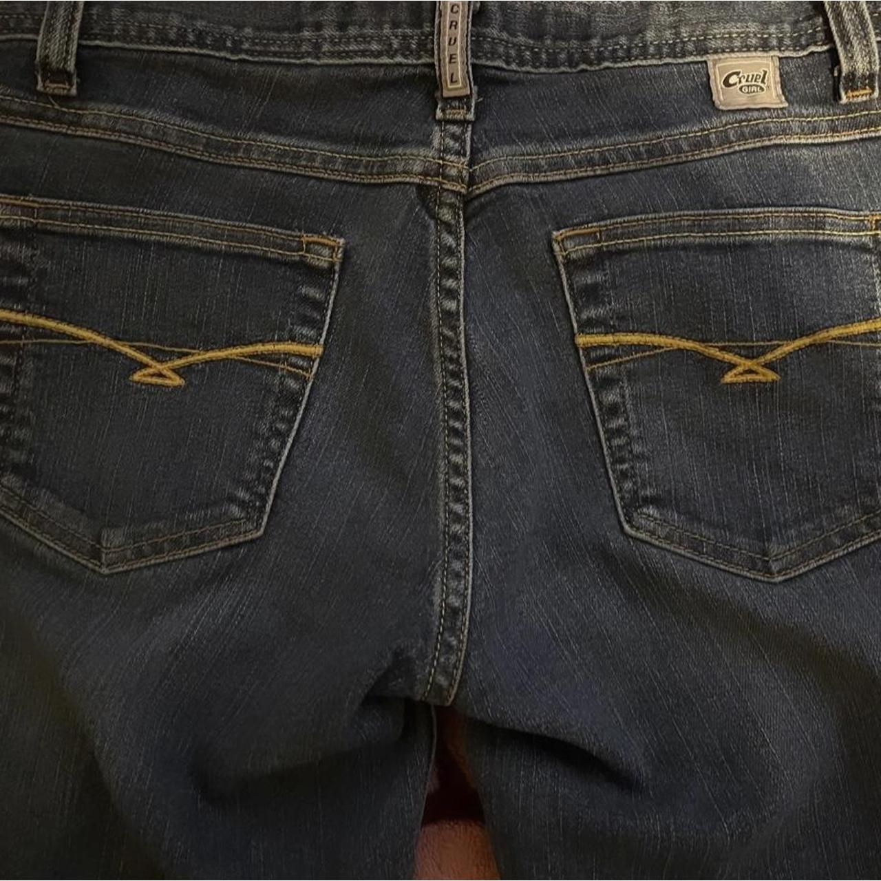 cruel 2000s low rise split jeans #2000s #coquette... - Depop