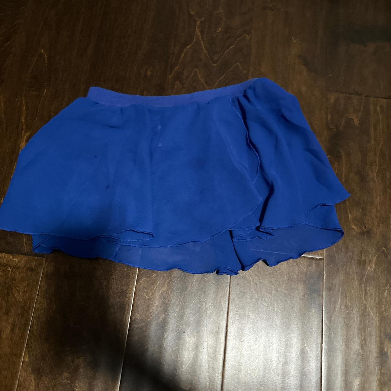 Ballet blue ruffle mini skirt #miniskirt #ballet... | Depop