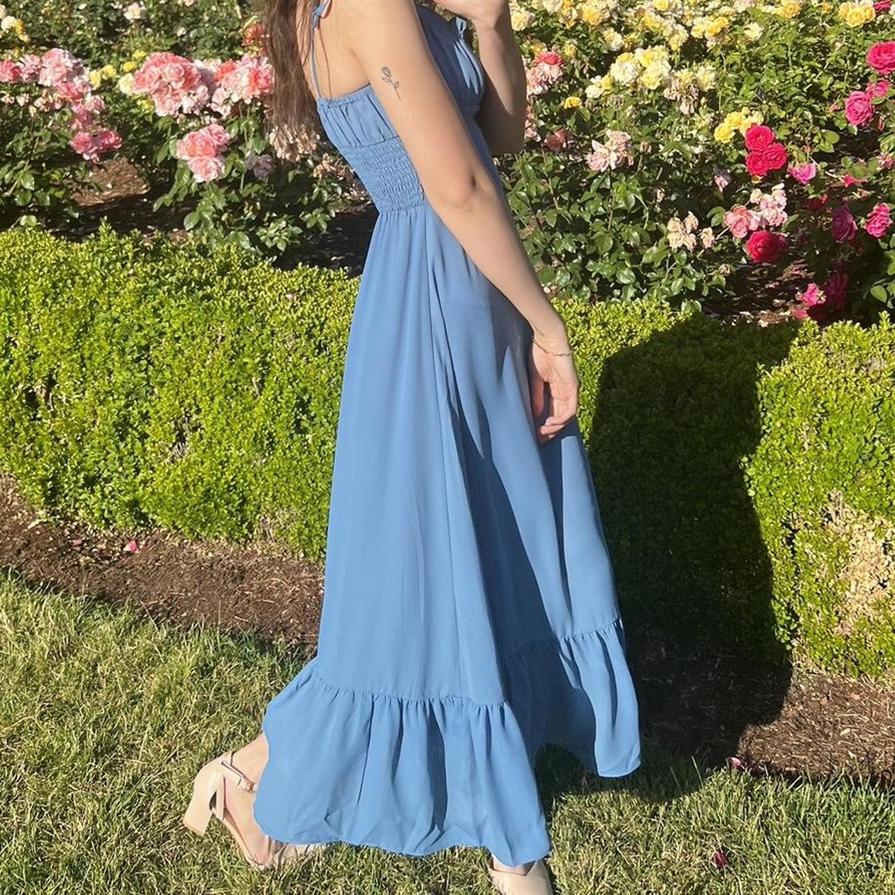 Blue dress, only worn once. From Cider!! Trying to... - Depop