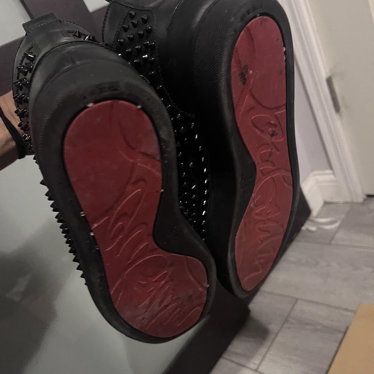authentic used high top red bottoms with box eu size... | Depop