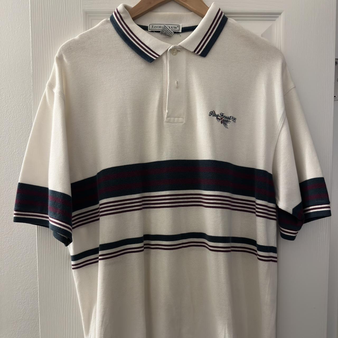 Large IZOD Club vintage patterned golf polo - Depop