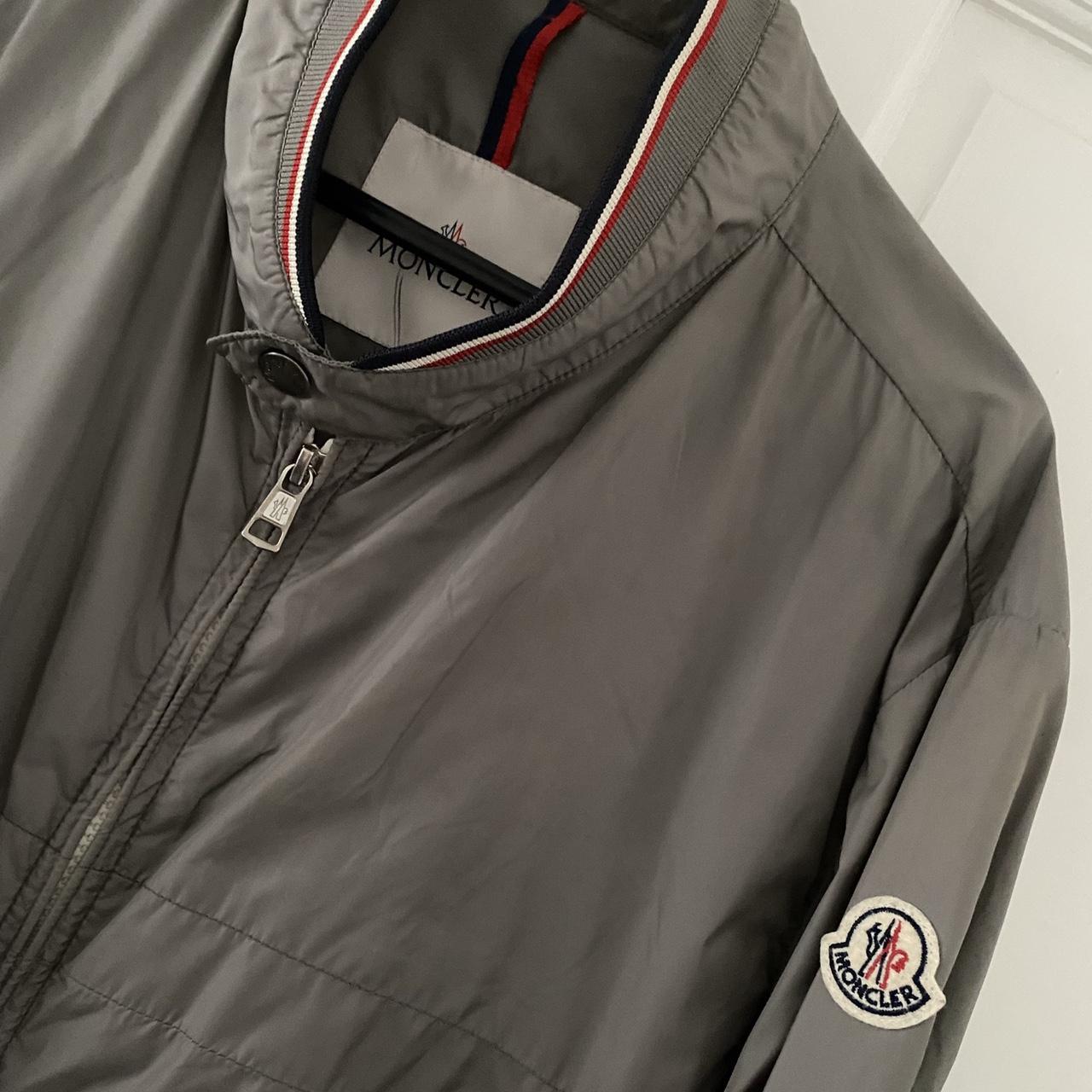 MENS MONCLER ZIP UP LIGHTWEIGHT JACKET - GREY -... - Depop