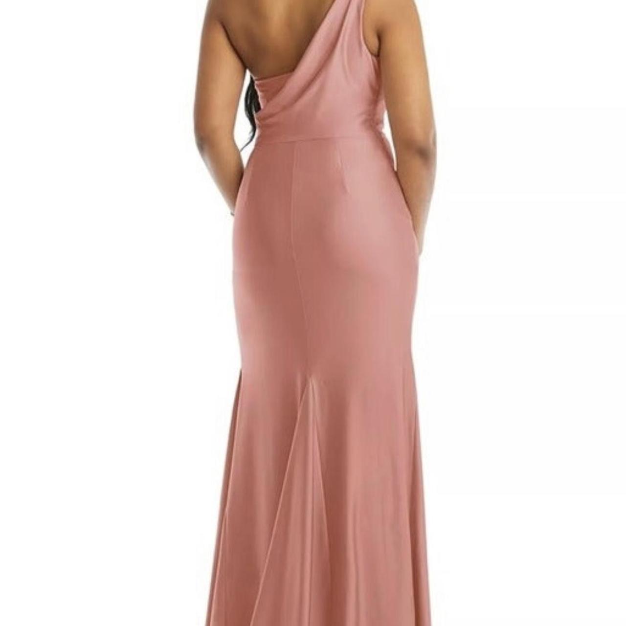 Dessy Collection One-Shoulder Asymmetrical Cowl Back... - Depop