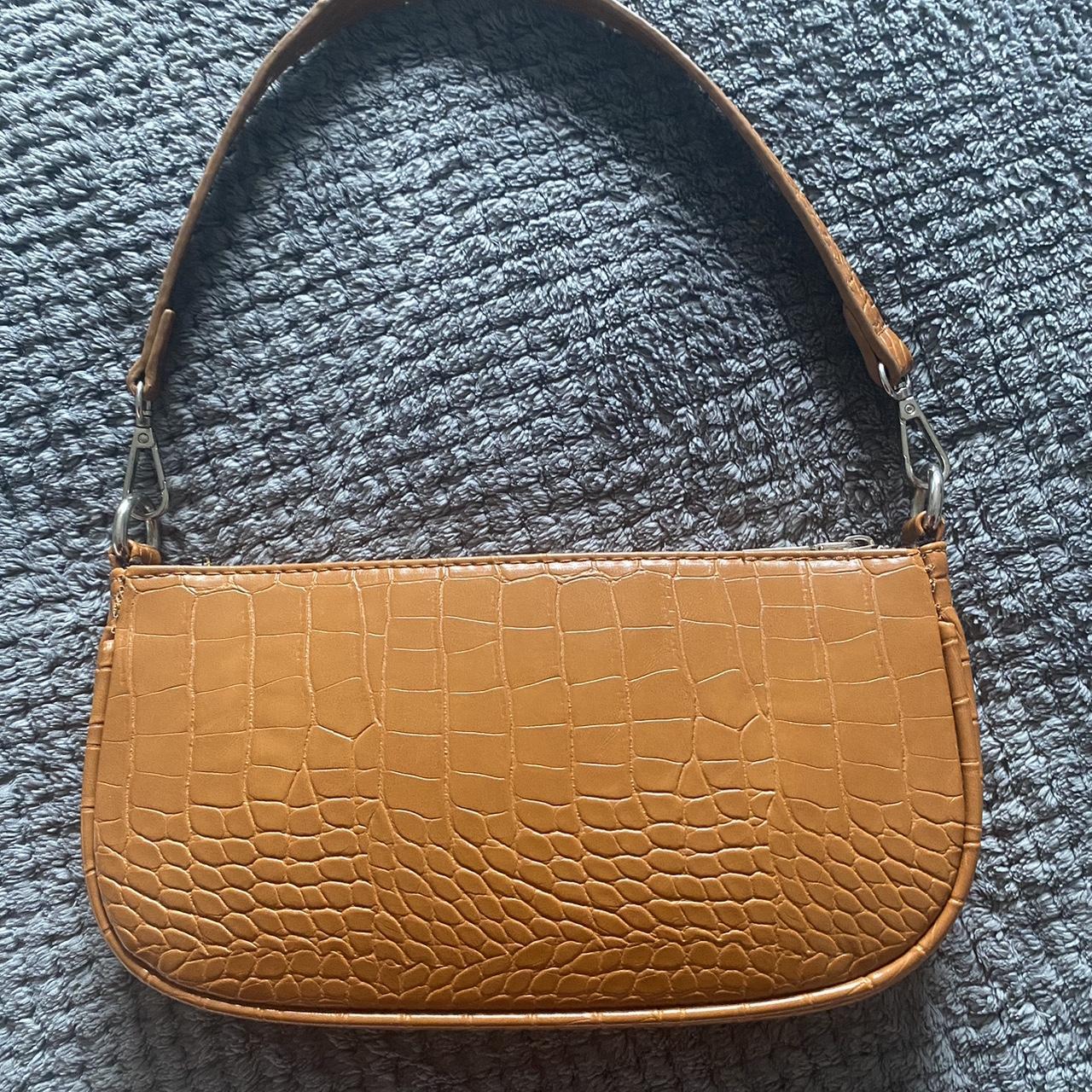 Brown ASOS Croc Shoulder Bag Never used - perfect... - Depop