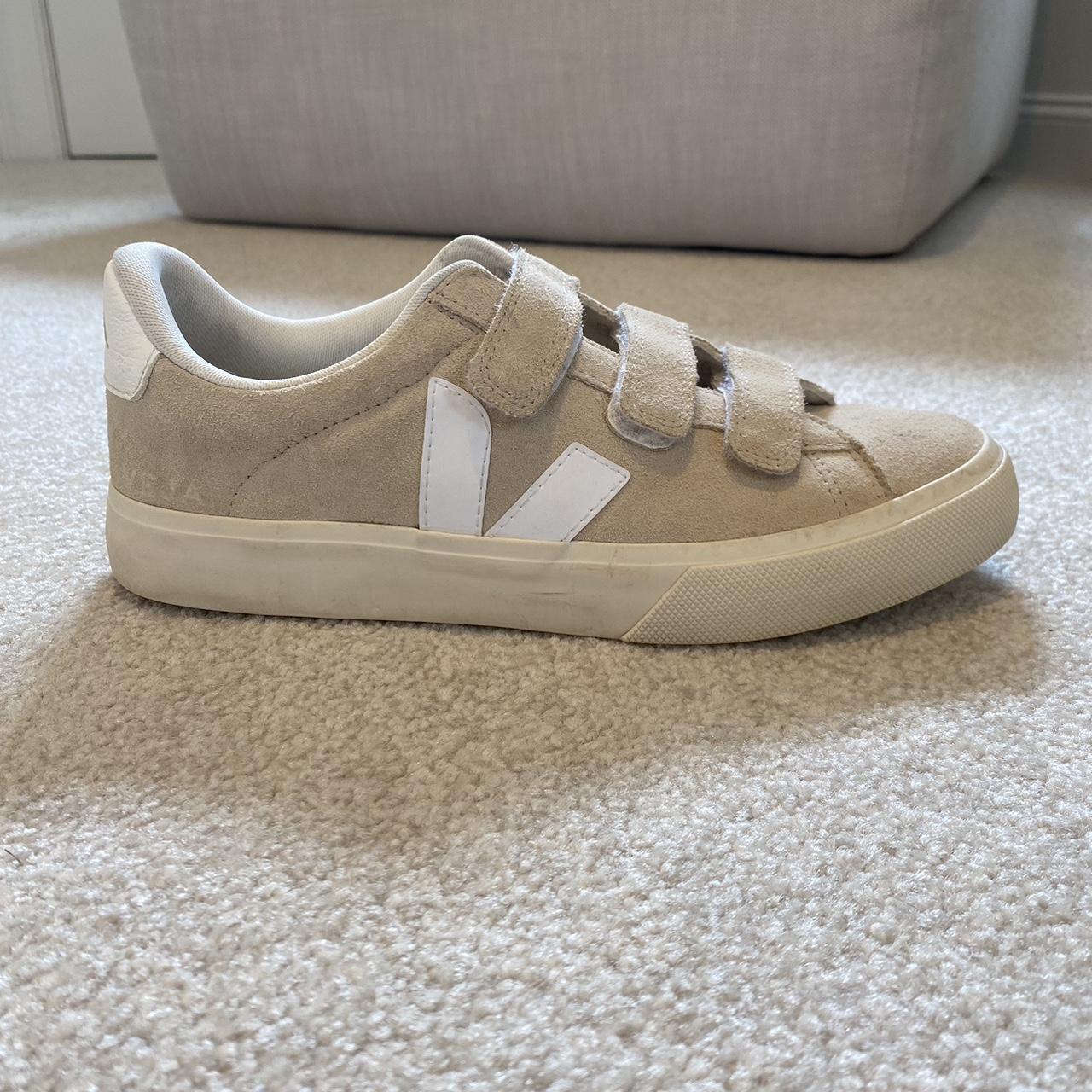 Nude and white, velcro Vejas (worn under 3x... - Depop