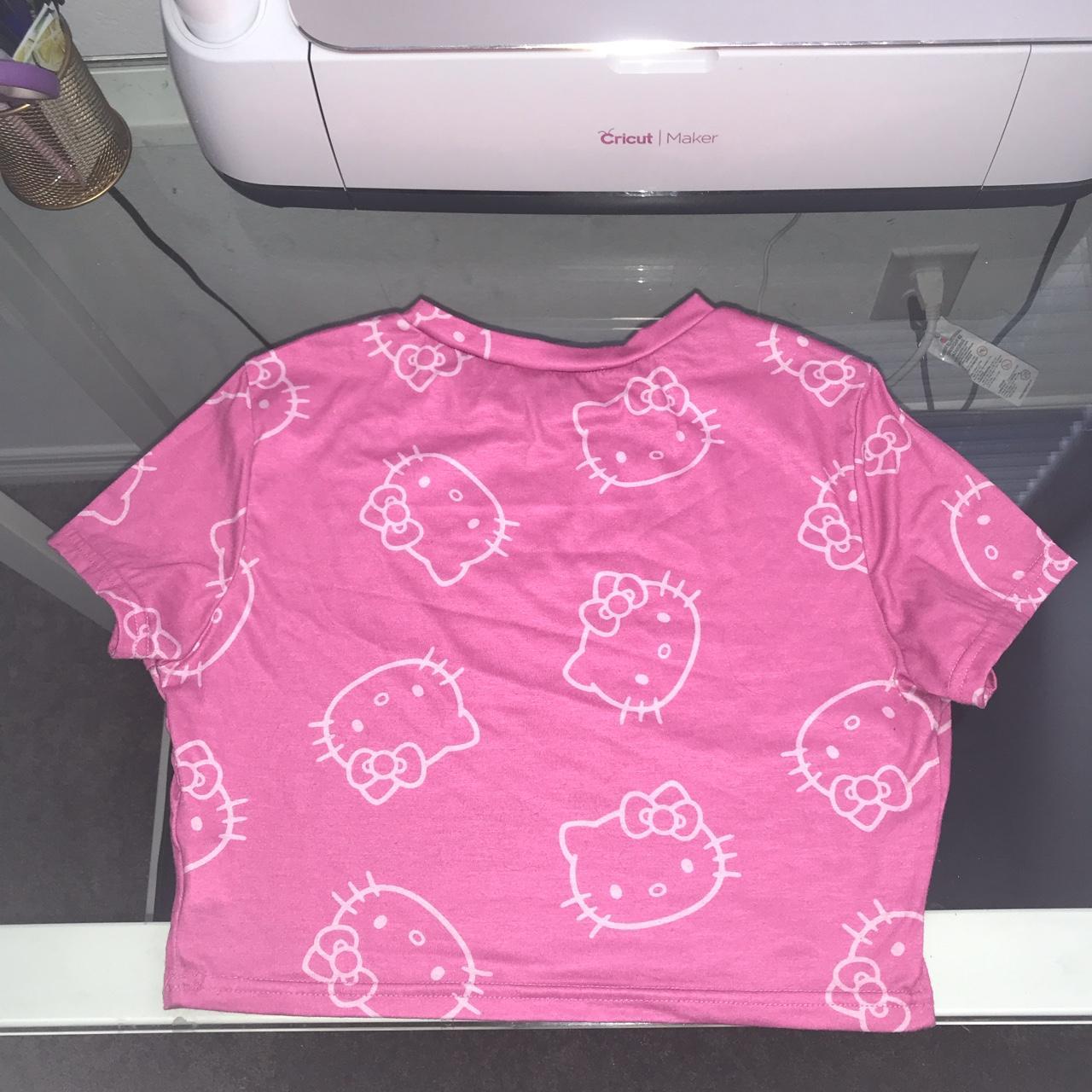Hello Kitty Women's Pink Crop-top | Depop