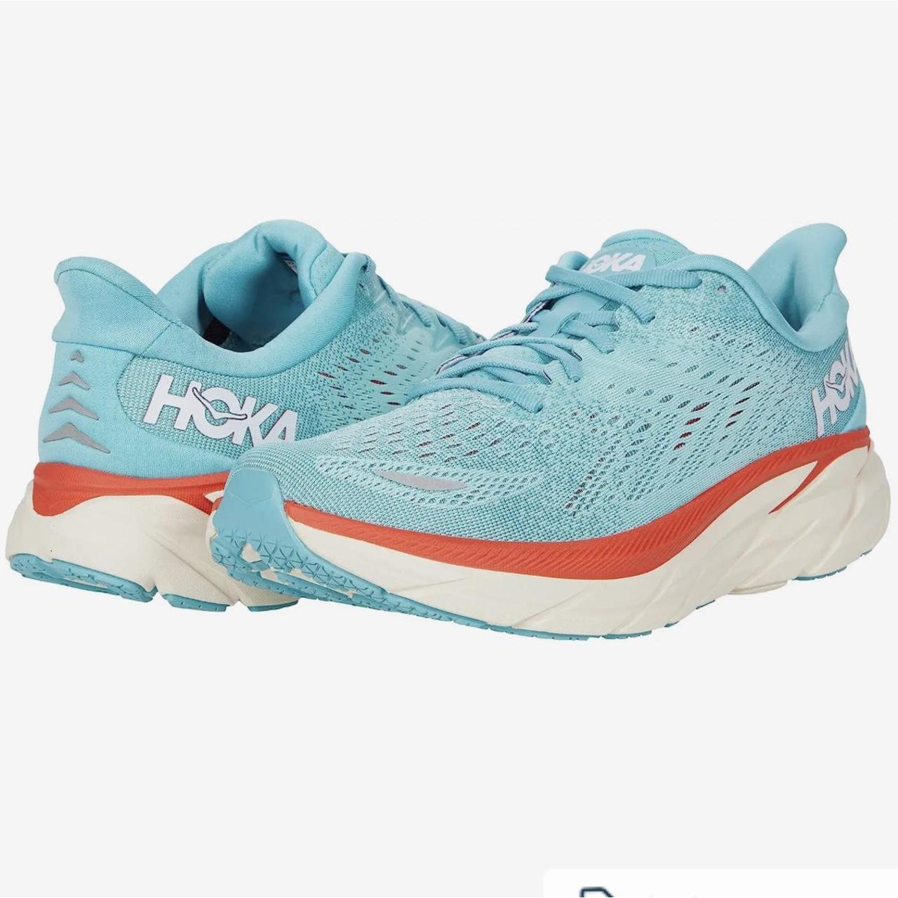 blue Hoka clifton 9 worn but still in good condition... - Depop
