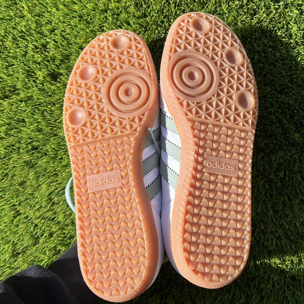 adidas samba ! 🤍 super cute sage color never worn... - Depop