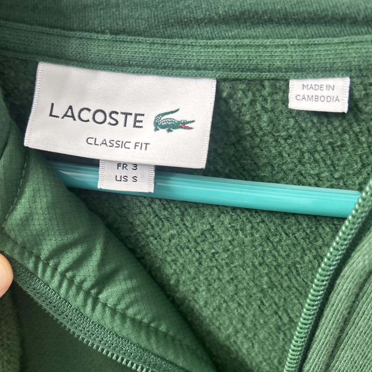 Green Lacoste zip up size us small #green#lacoste#zipup - Depop