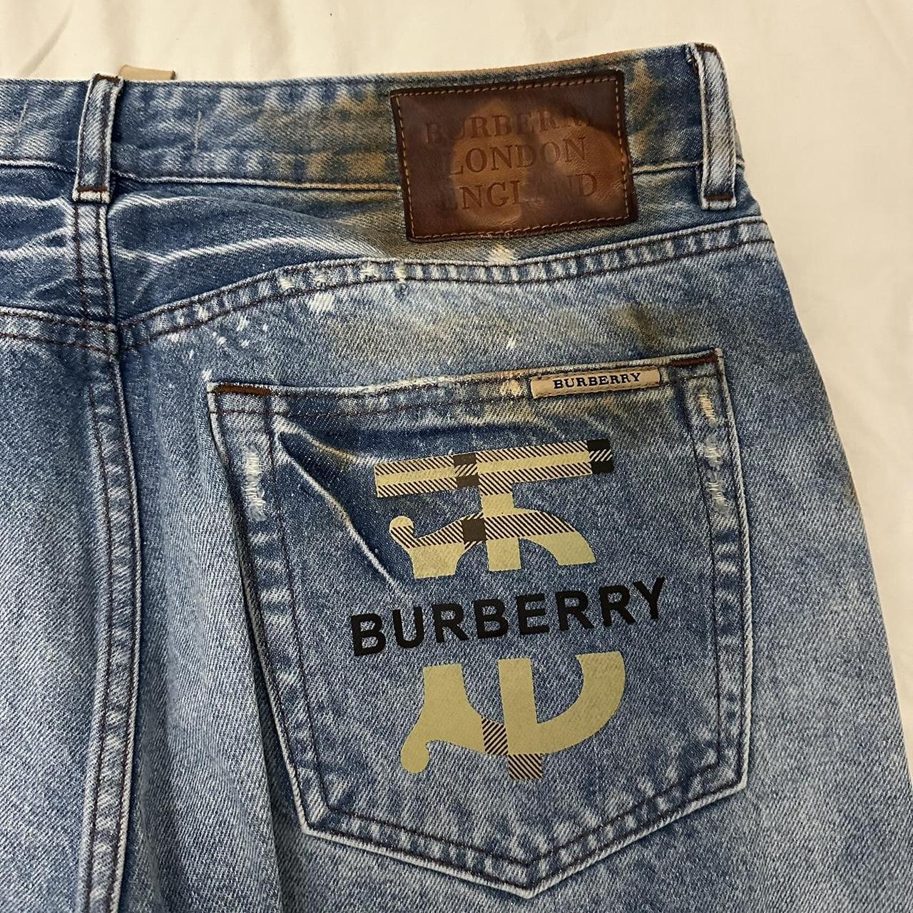 Distressed style Burberry jeans. Light wash... - Depop