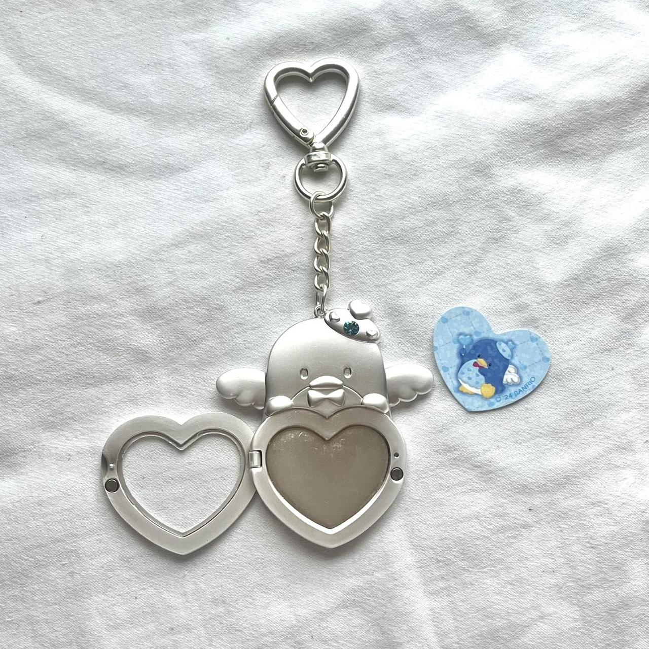 Sanrio Tuxedo Sam metal locket keychain from... - Depop