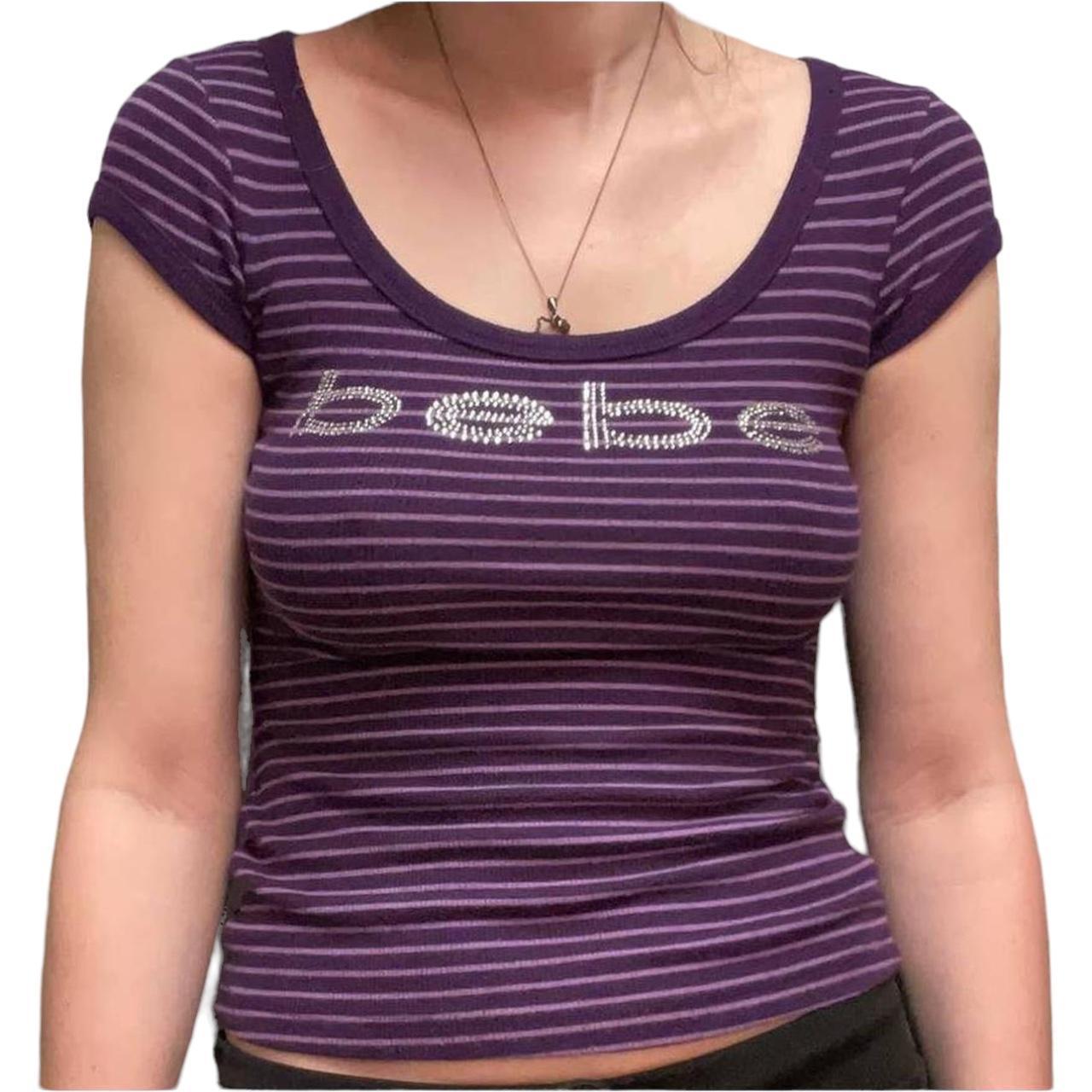 Bebe Women's Purple Shirt | Depop