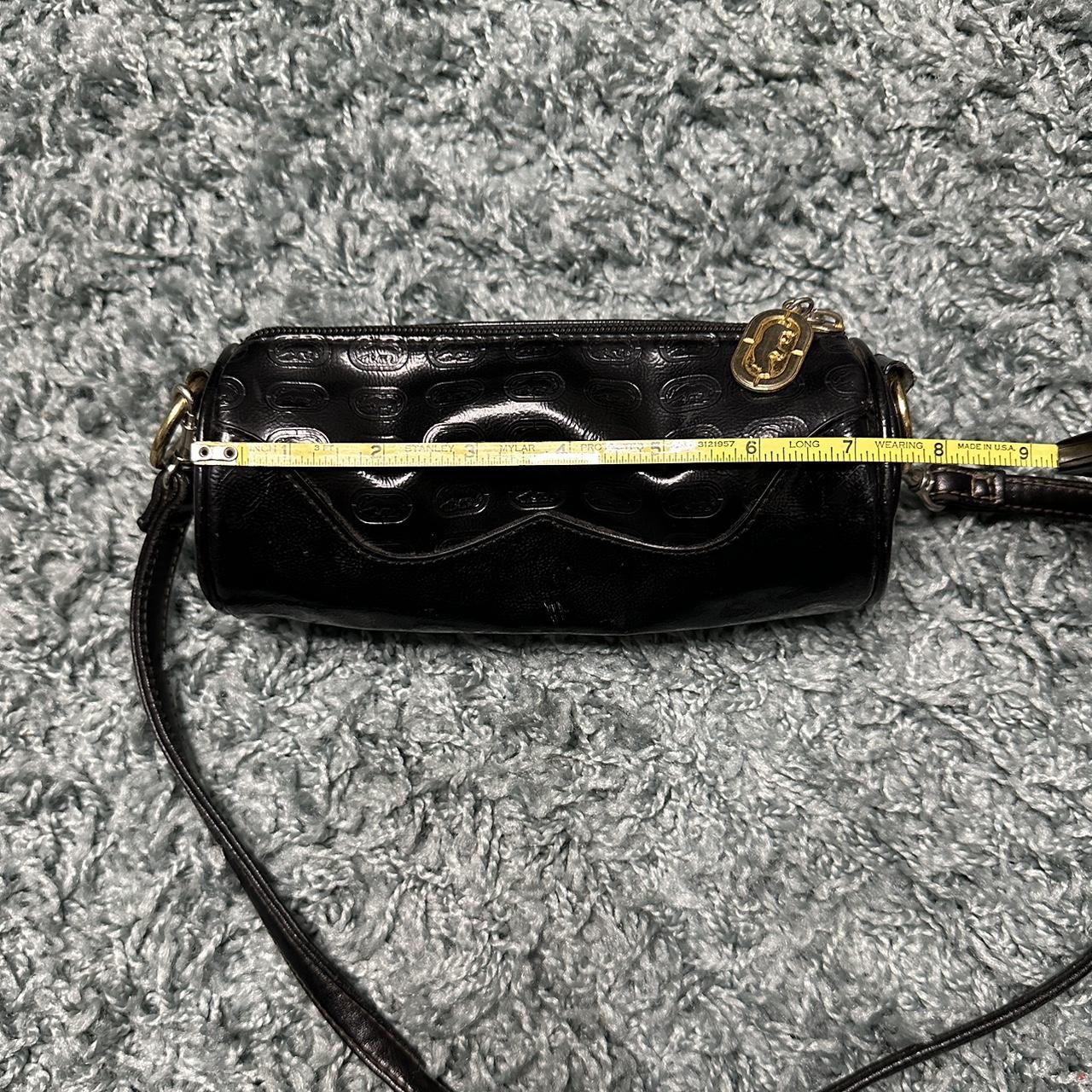 90s Faux leather crossbody with Gold detailing Ecko... - Depop