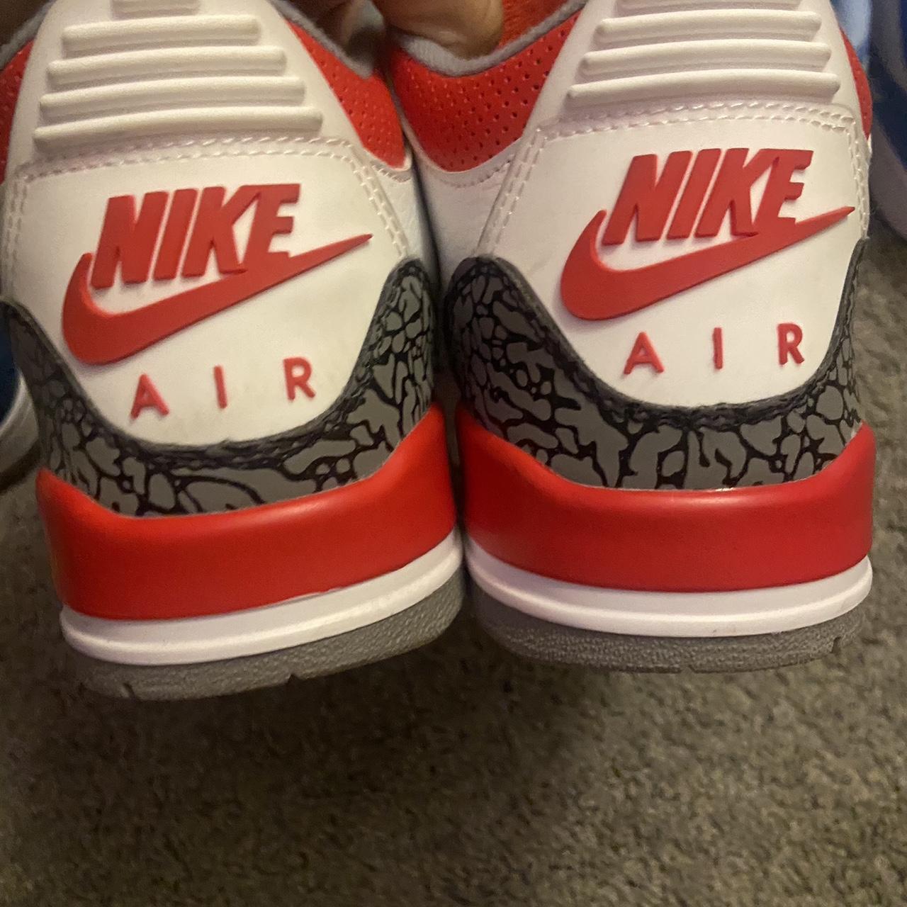 Red 3s these have been worn and can tell that’s why... - Depop