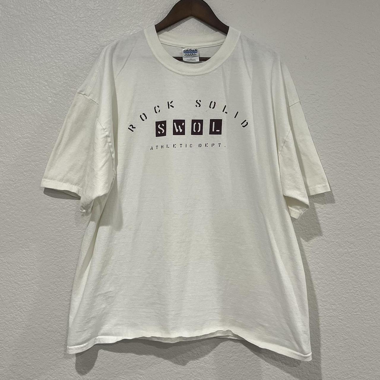 VINTAGE Rock Solid Swol Athletic Department Shirt... - Depop