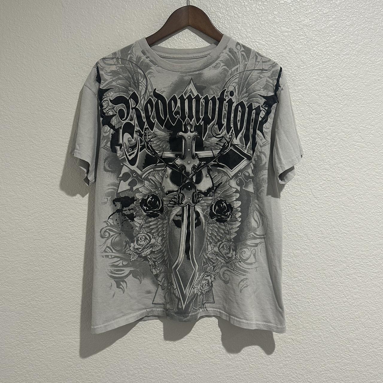 Raw State Redemption Shirt Adult Size Medium Gray... - Depop