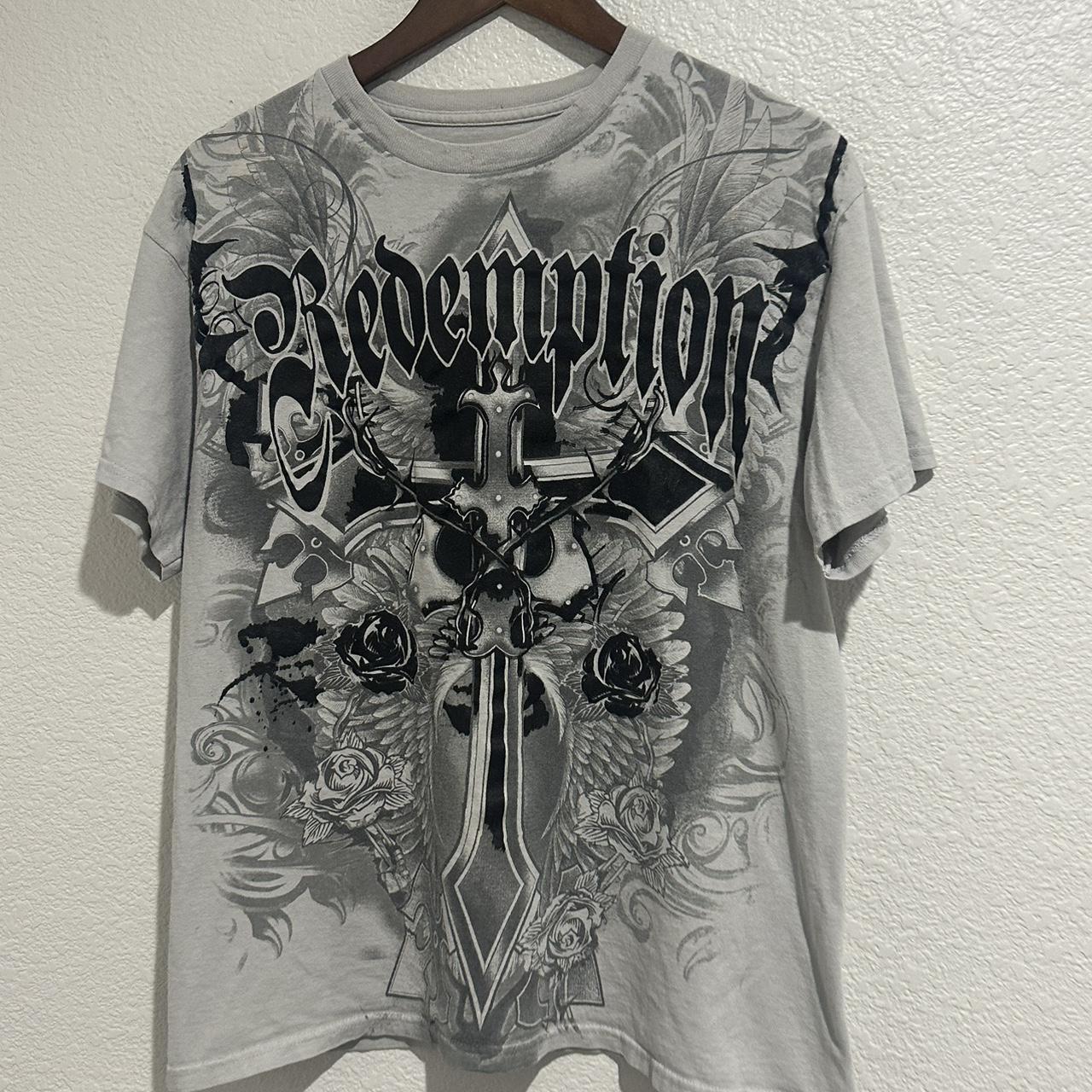 Raw State Redemption Shirt Adult Size Medium Gray... - Depop