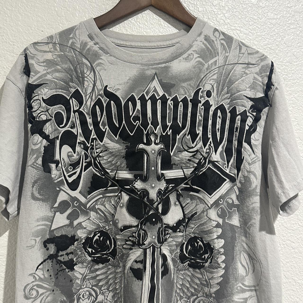 Raw State Redemption Shirt Adult Size Medium Gray... - Depop