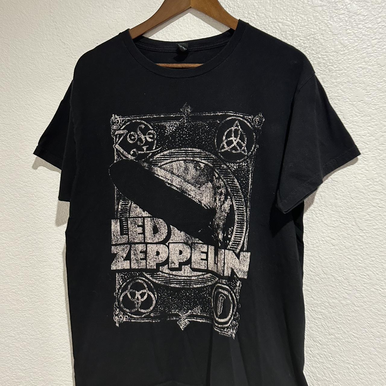 Led Zeppelin Shirt Adult Size Large Black Graphic... | Depop